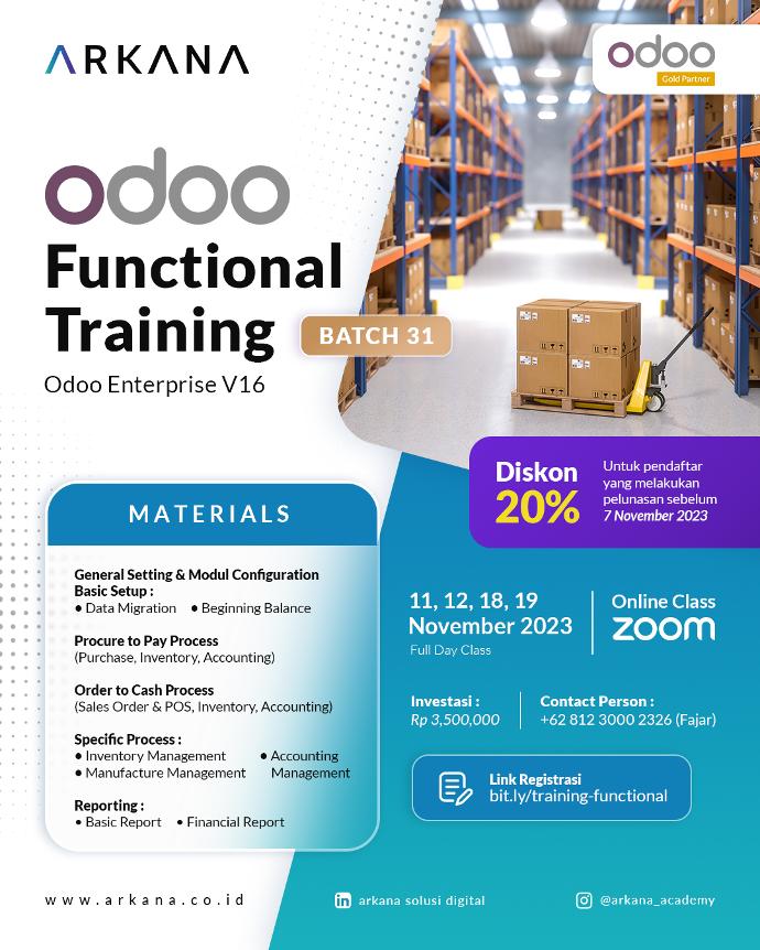 Odoo Training Indonesia | Functional & Technical (Development)